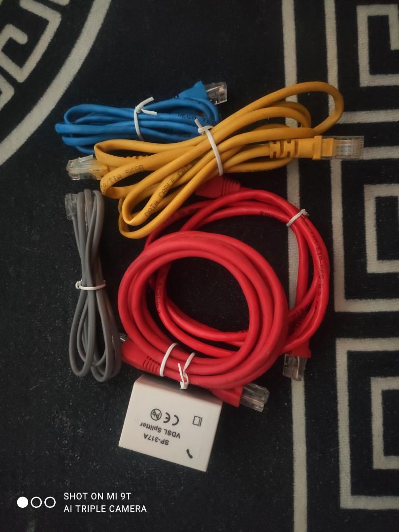 Modem, router, adaptor telefon dan kabel, Computers & Tech, Parts ...