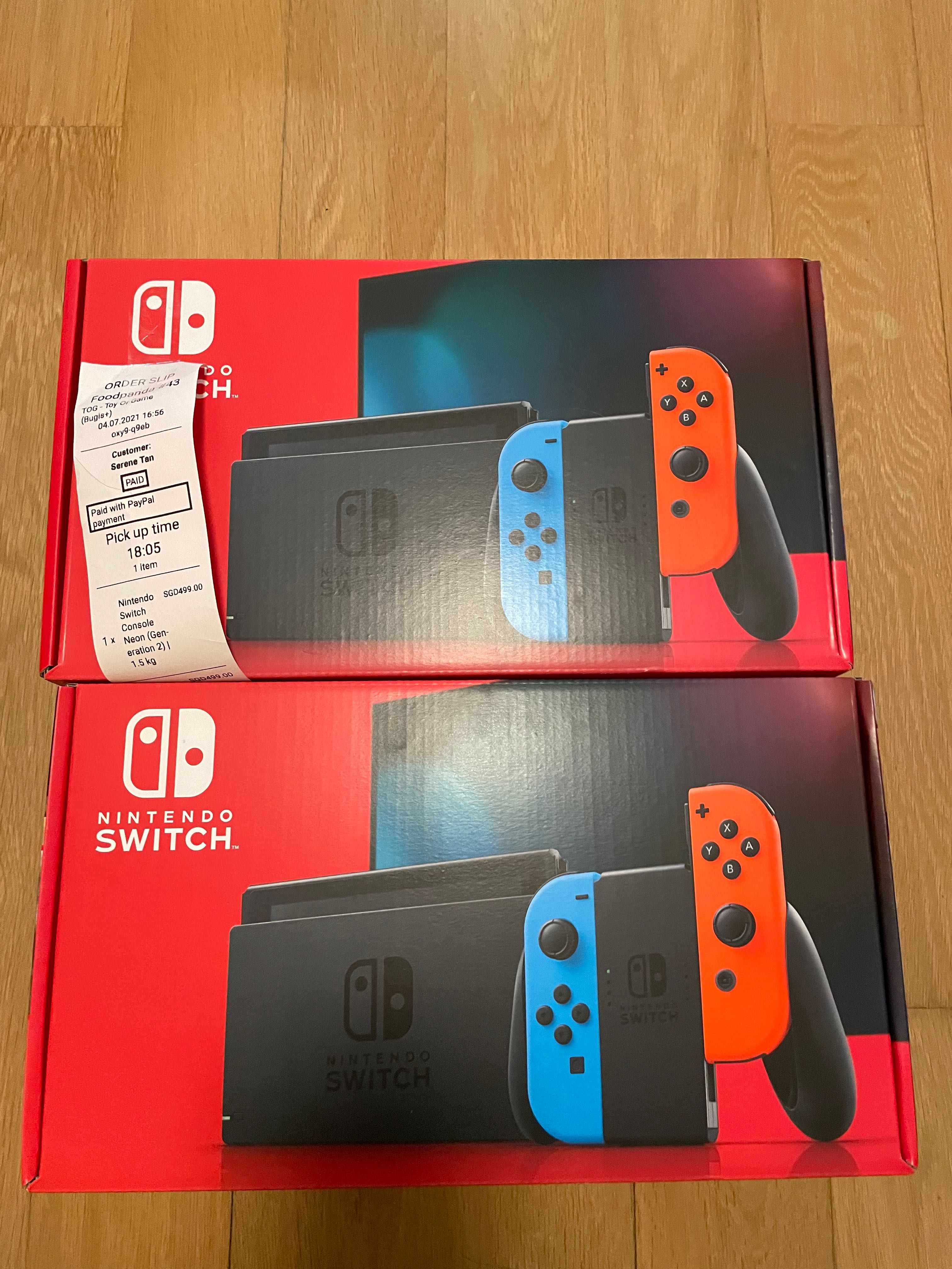 Nintendo Switch Neon Gen 2-Currently Out Of Stock, Video Gaming, Video ...