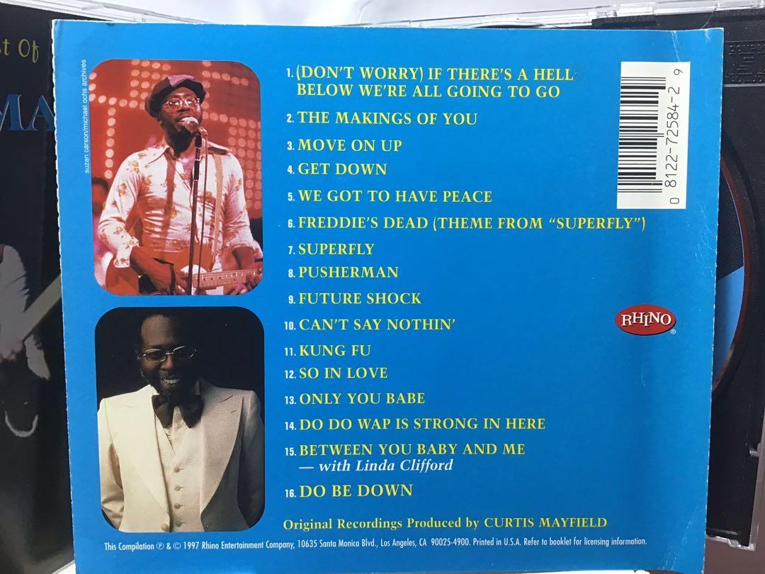 CD The Very Best of Curtis Mayfield OOP 1997 USA RHINO ORIGINAL US PRESS Anubis Soul, Hobbies ...
