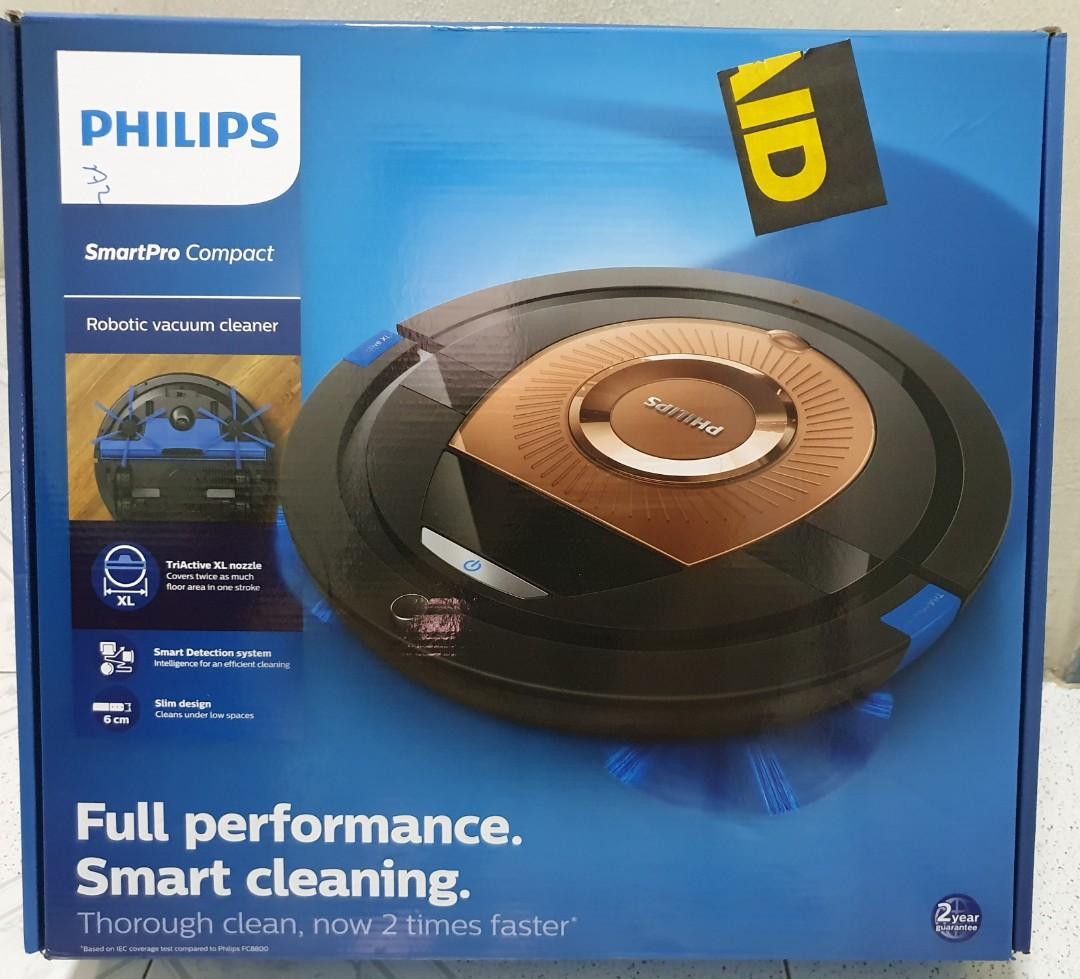 Philips SmartPro Compact Robotic Vacuum Cleaner, Furniture & Home ...