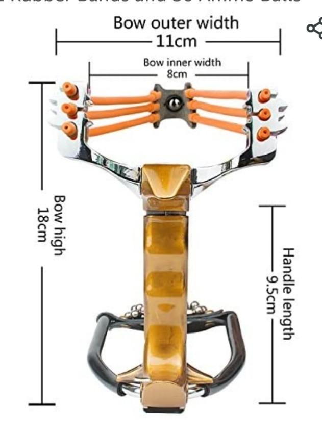 Professional Slingshot Sling Shot with 3 Bands Scope Laser Holder Mount ...