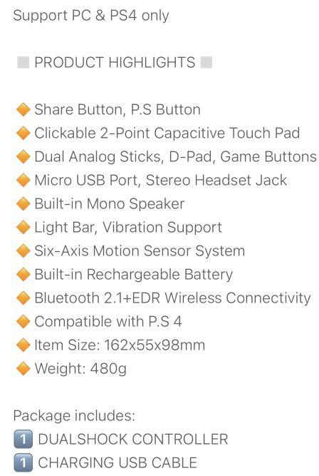 Ps4 Controller high quality , Video Gaming, Video Game Consoles ...