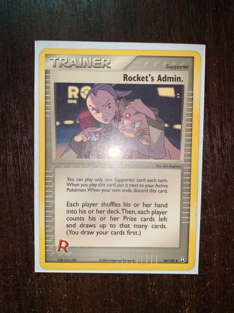Rocket’s Admin pokemon card, Hobbies & Toys, Toys & Games on Carousell