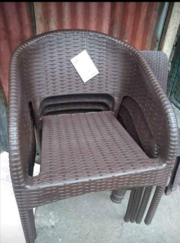 Synthetic Rattan Coffee Table and arm chairs, Furniture & Home Living ...