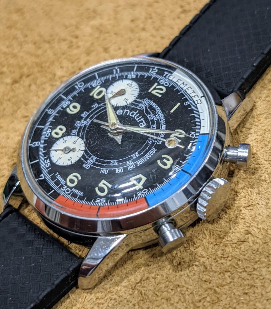 Vintage Endura Swiss Chronograph, Luxury, Watches on Carousell