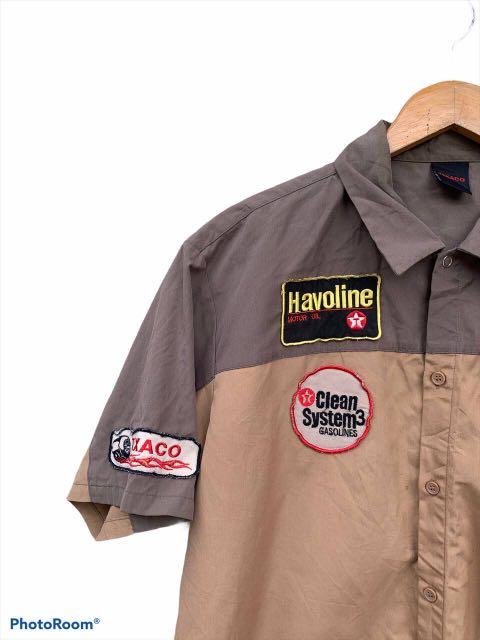 Vintage Texaco Havoline Button Shirt, Men's Fashion, Tops & Sets ...