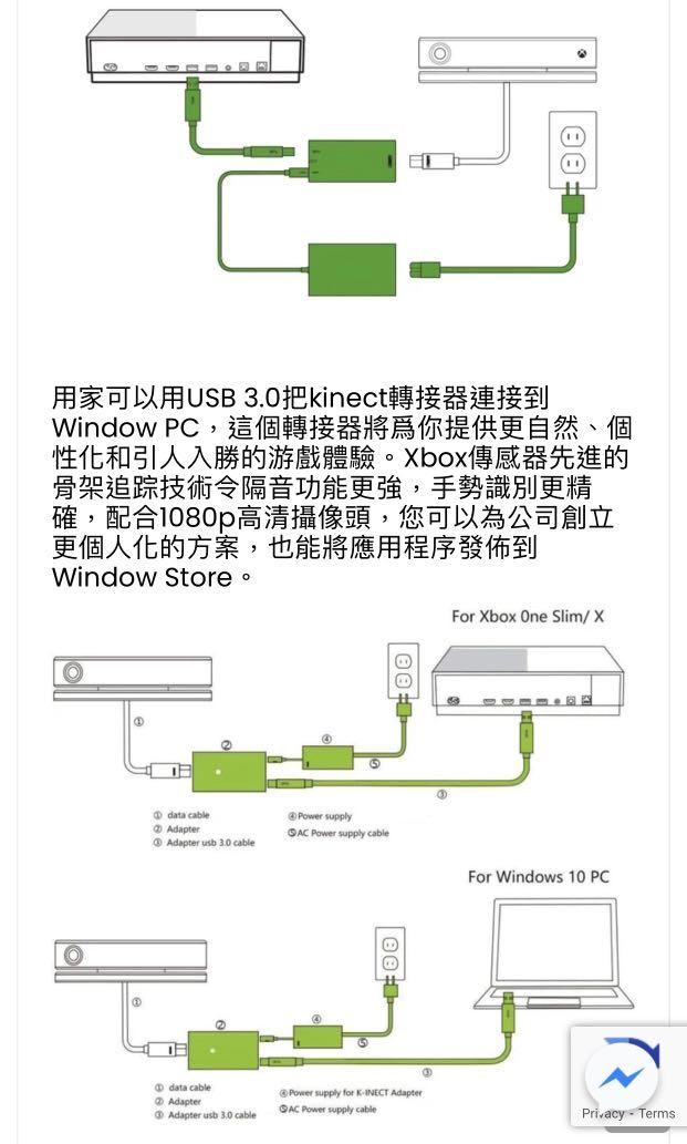 XBOX ONE S/X/Window Kinect Hub Model:1637 集綫器 - 轉接傳感器, 電子遊戲, 電子遊戲機 ...