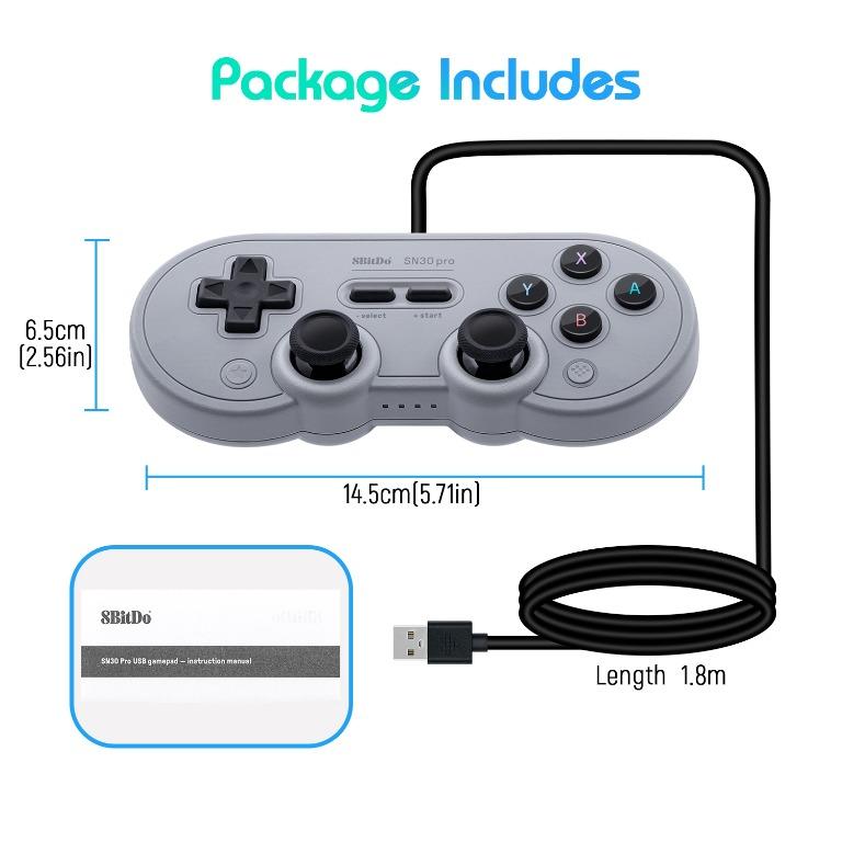 8Bitdo 八位堂 SN30 Pro USB 有線控制器 Nintendo Switch/Windows/Raspberry Pi適用遊戲手 ...