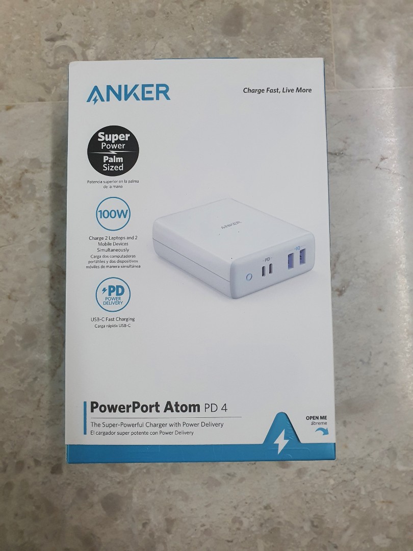 Anker PowerPort Atom Power Delivery 4 Port 100W Type-C Charging Station ...