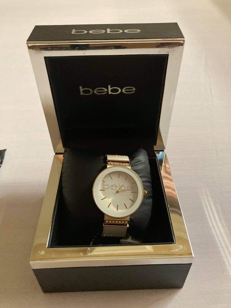 Bebe White and Gold Watch, Women's Fashion, Watches & Accessories ...