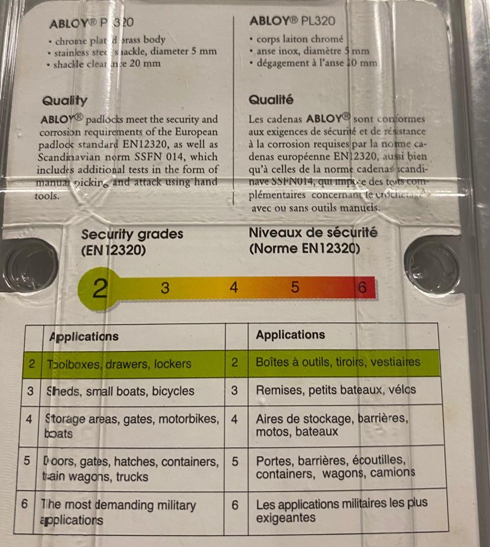 Price Reduced for Brand New Assa Abloy Padlock 320., Furniture & Home ...