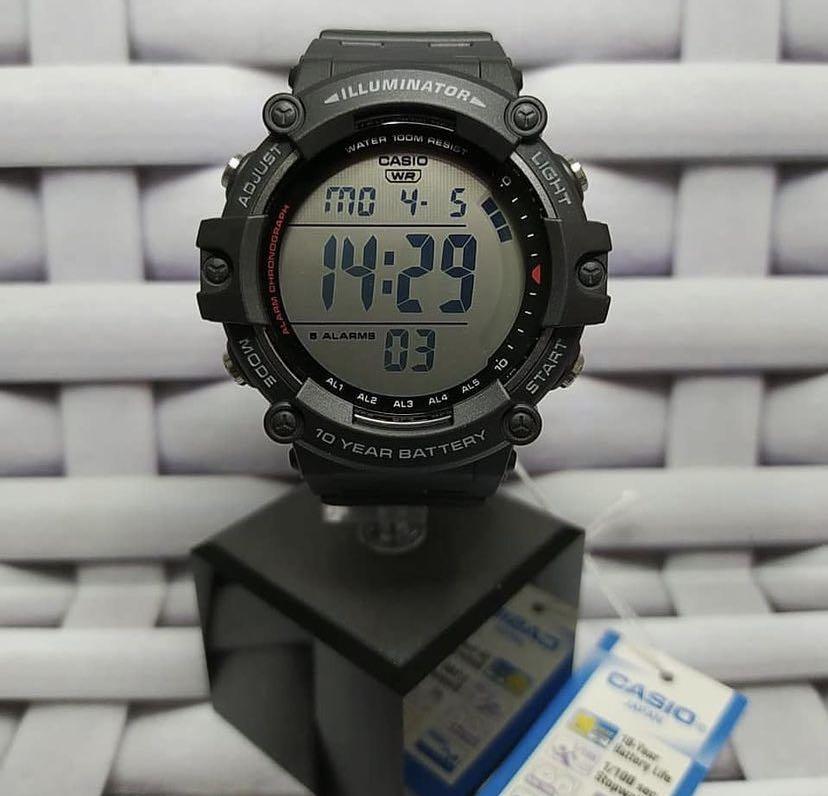 Casio Illuminator AE-1500WH-1A Digital Quartz Watch AE1500WH-1A Black ...