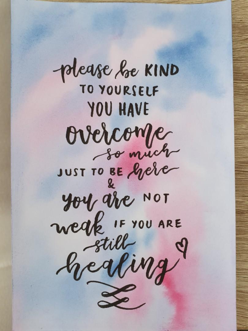 Encouragement Calligraphy Cards| Inspirational Quotes, Hobbies & Toys ...