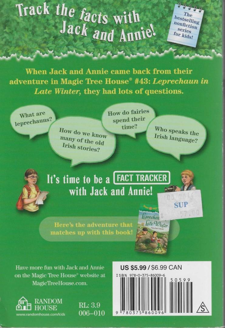 Magic Tree House Fact checker Leprechauns and Irish folklore, 興趣及遊戲, 書本 ...