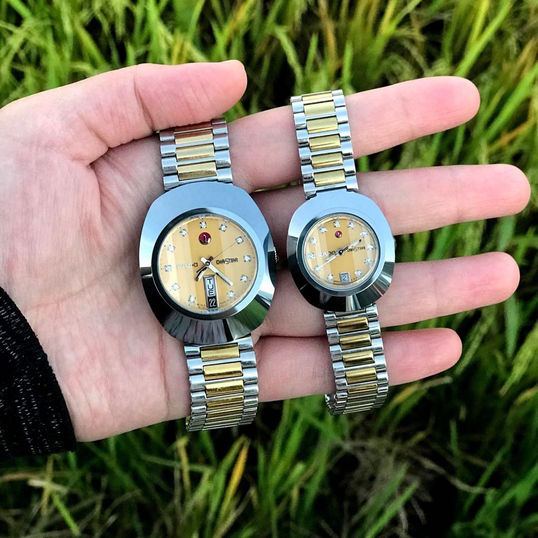 Rado DiaStar Two-tone Mens 35mm and Ladies 27mm, Luxury, Watches on ...