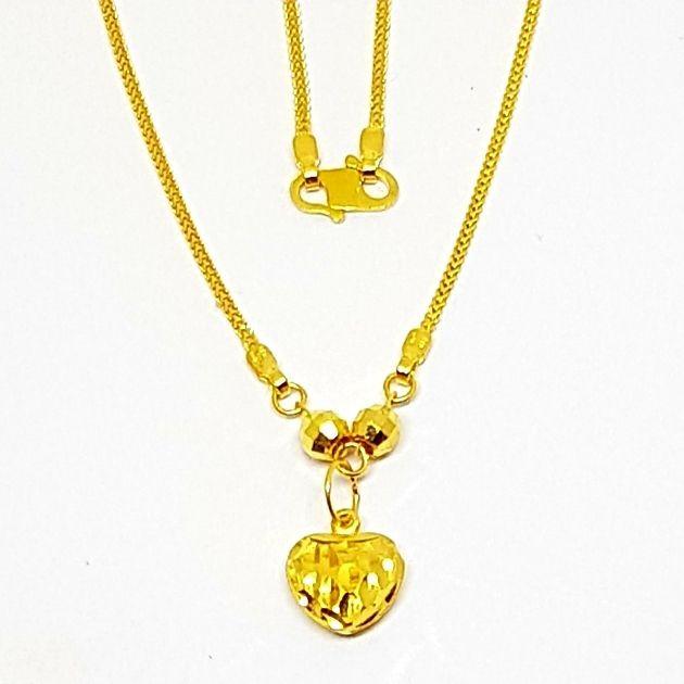 Rantai Emas 916 (Panjang 44cm), Women's Fashion, Jewelry & Organisers ...