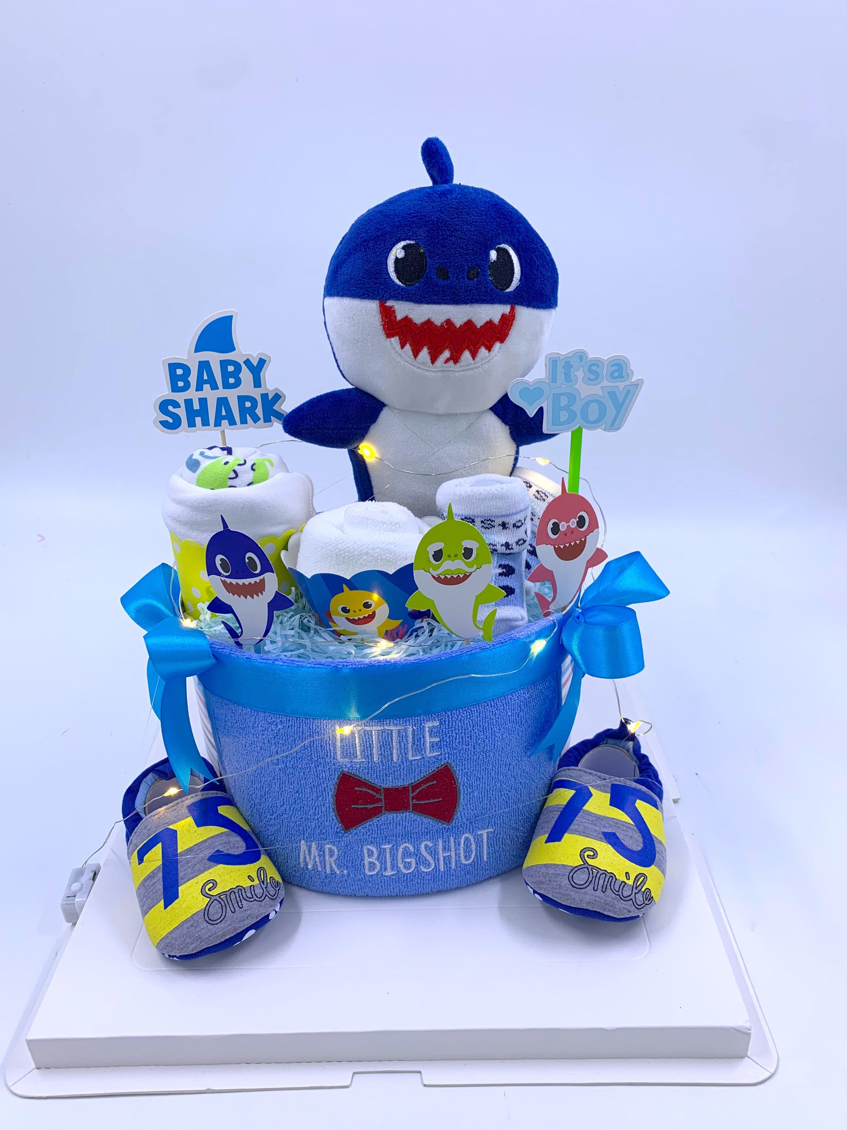 Ready stock! Baby shark Diaper Cake, Babies & Kids, Bathing & Changing ...