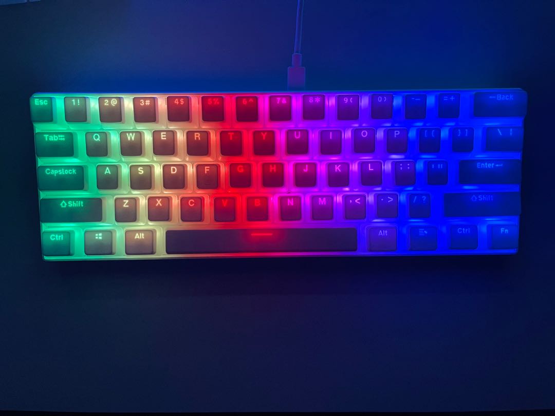 Rk61 wireless mechanical keyboard with pudding keycaps, Computers ...