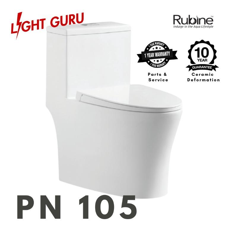 Toilet Bowl - Rubine Rimless Bathroom WC PN 105, Furniture & Home ...