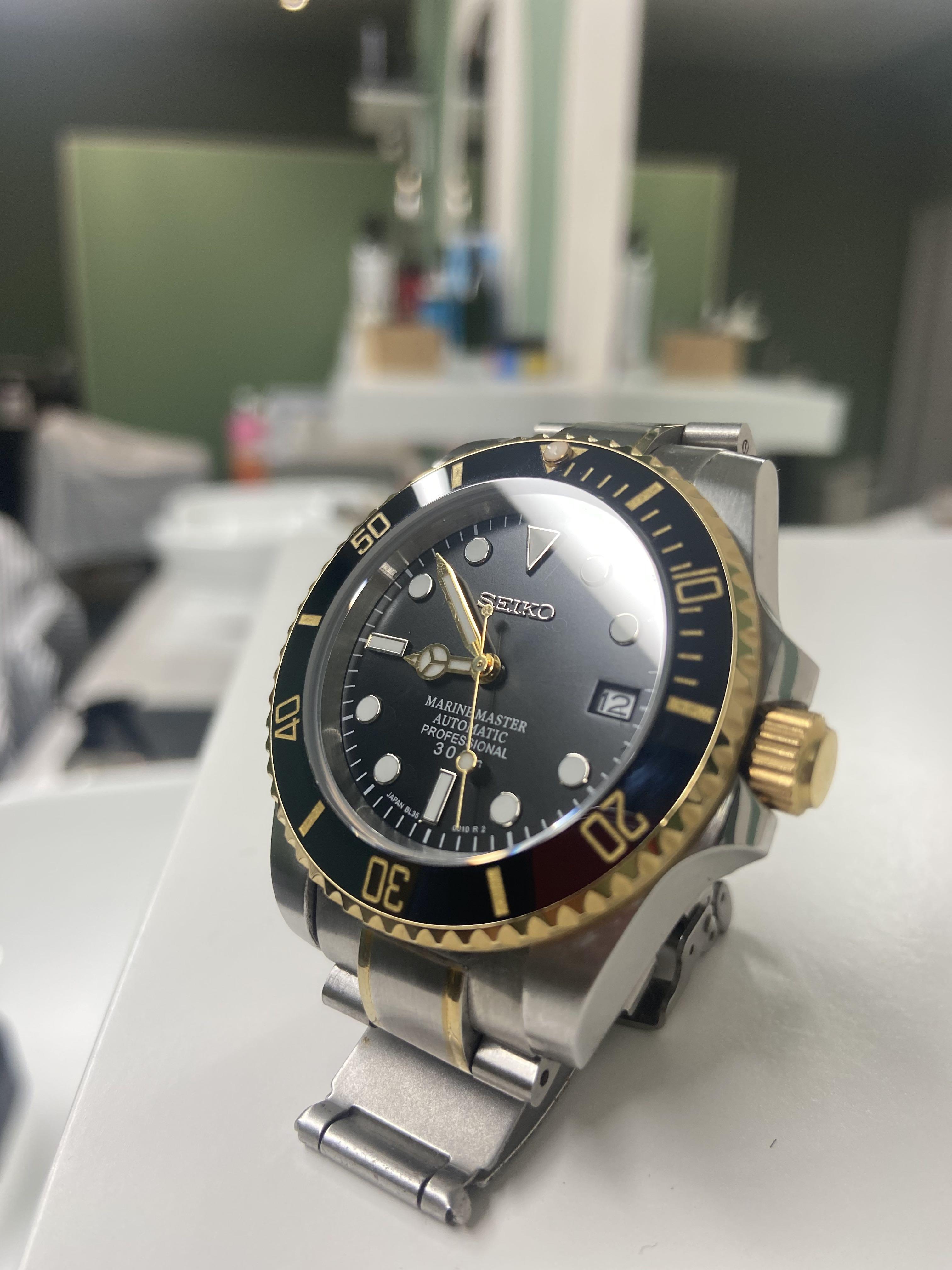Seiko Mod - Two-tone Submariner, Luxury, Watches on Carousell
