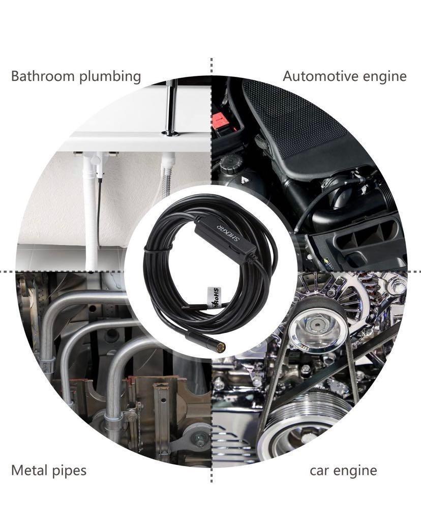 Shekar 7mm Android Endoscope 3 in 1 USB/Micro USB/Type-C Borescope ...