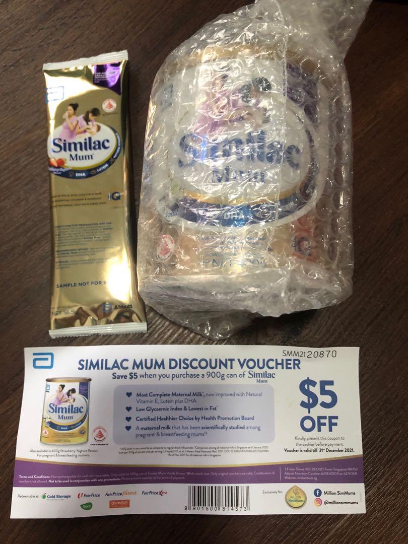 Similac mum milk 400g + free voucher and free sachet!, Babies & Kids ...