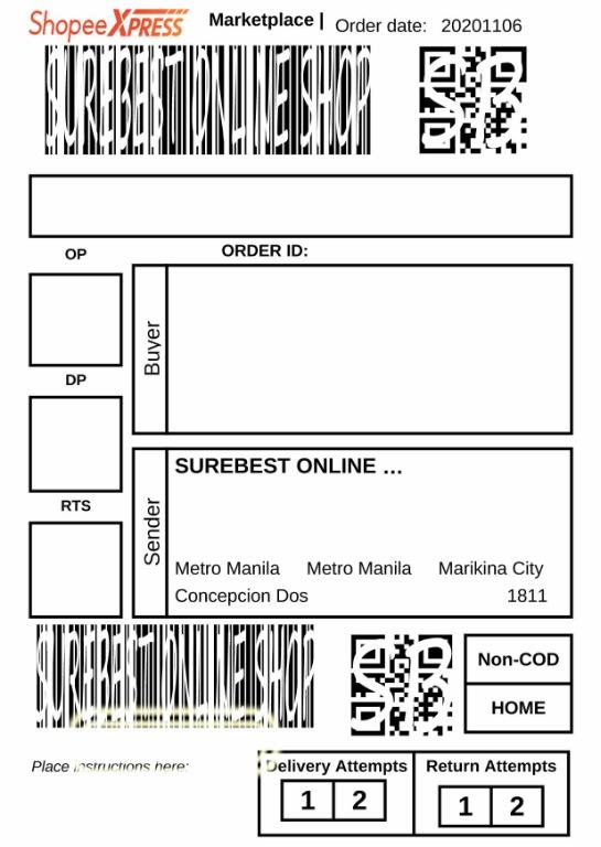 [SUREBEST] A6 Sticker Paper Thermal Paper AWB (Air Way Bill) 100 pieces ...