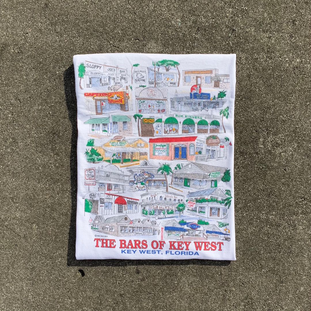 Vintage 90s Key West Bars Tee, Men's Fashion, Tops & Sets, Tshirts ...