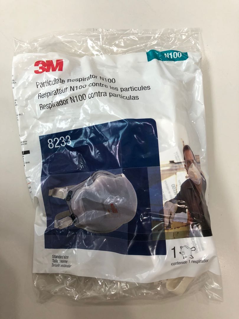 WTS: 3M 8233 N100 particulate respirator mask, Health & Nutrition, Face ...