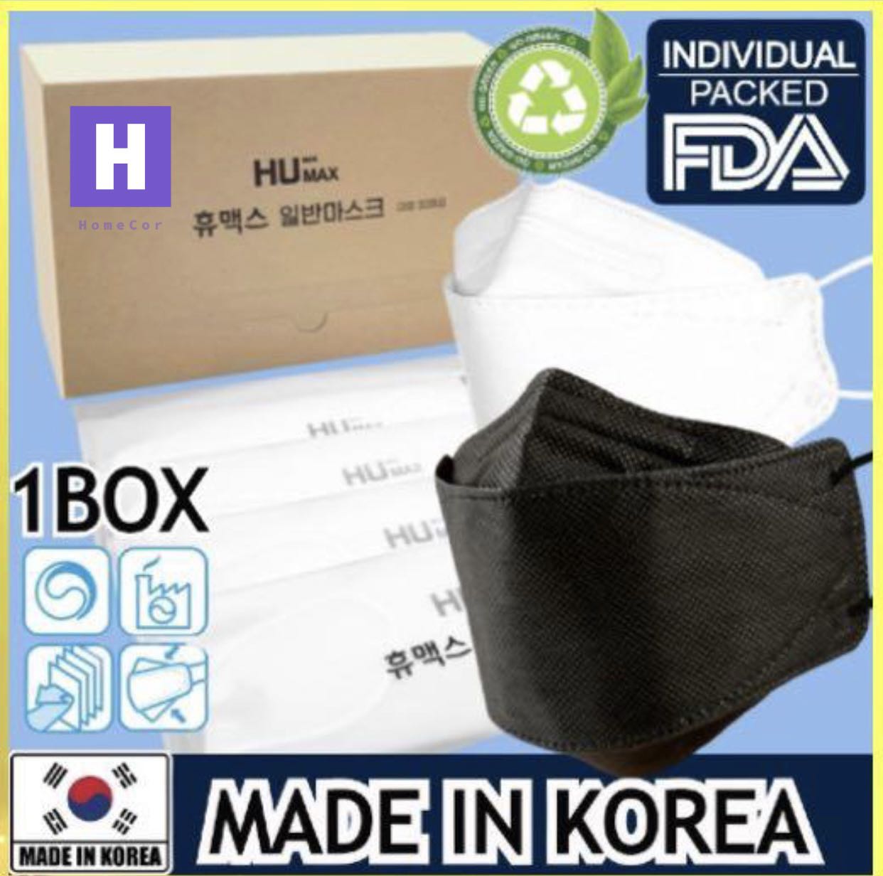 Sold > 50 boxes! 50 Pcs Korean Mask (HUmax) Best Brand, Health ...