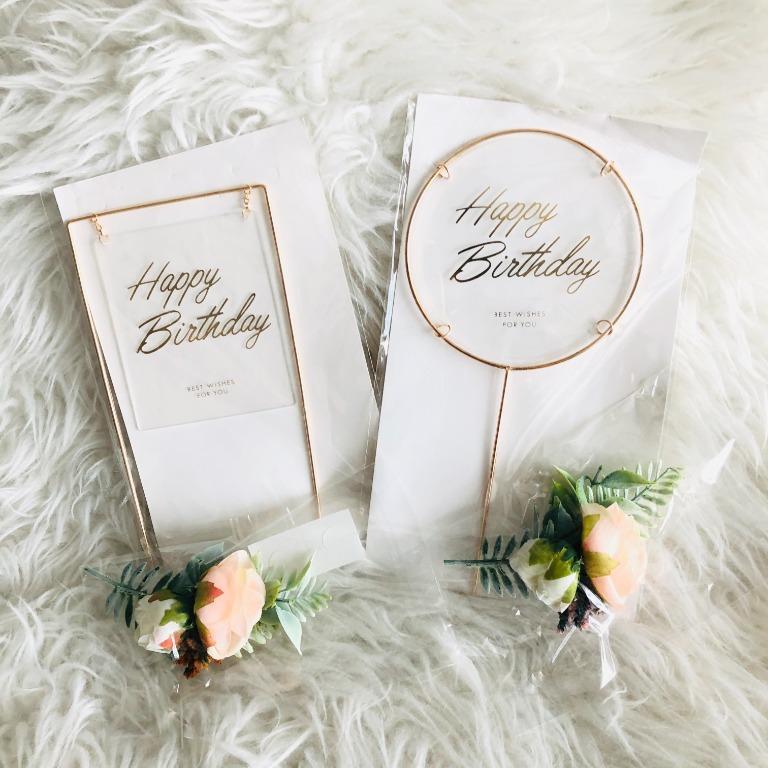 Birthday Metal Frame Cake Topper, Hobbies & Toys, Books & Magazines ...