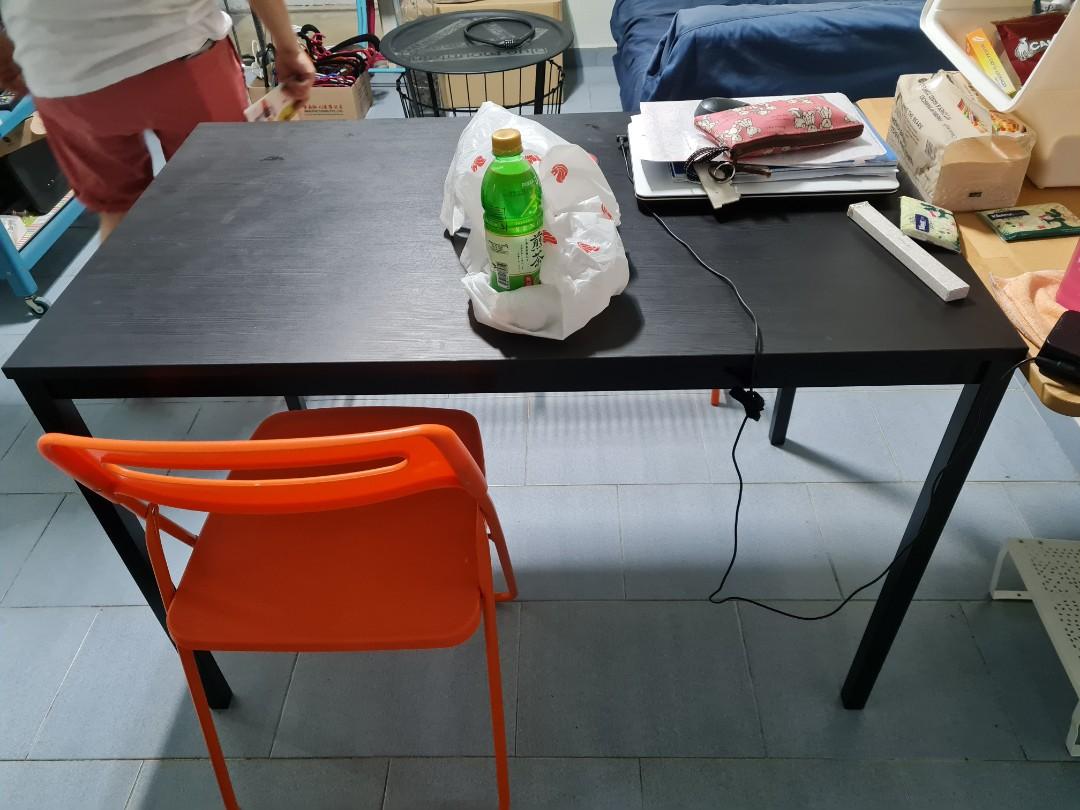 Ikea Black Tarendo table ikea 110cm x67cm, Furniture & Home Living ...