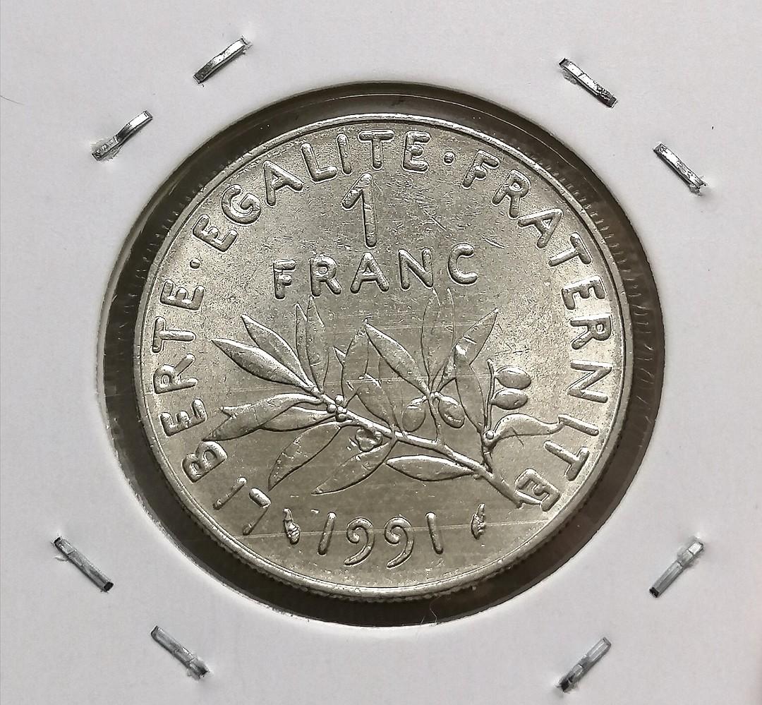 COIN - 1 FRANC REPUBLIQUE FRANCAISE 1991, Hobbies & Toys, Collectibles ...