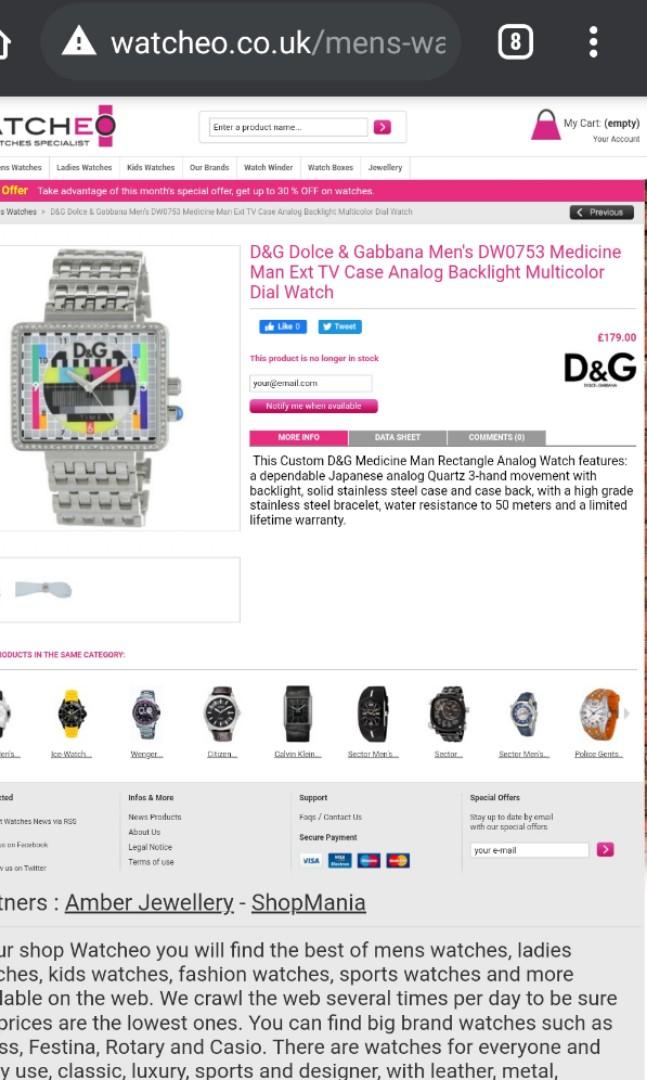 D&G Dolce & Gabbana Men's DW0753 Medicine Man watch, Luxury, Watches on ...