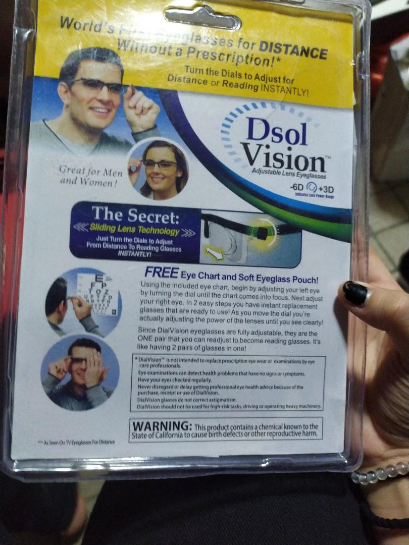 Dsol Vision Adjustable Lens eyeglasses, Men's Fashion, Watches ...