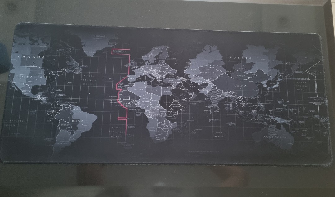 Gaming Desk Pad / Mouse Pad -World Map design, Computers & Tech, Parts ...