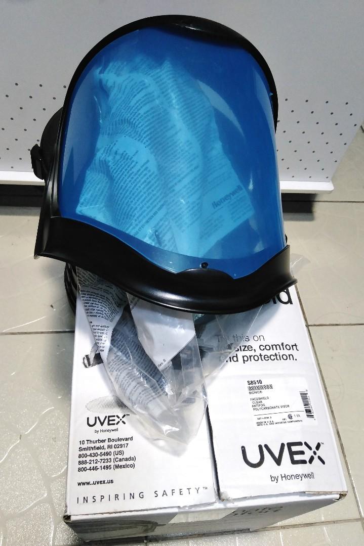 MADE in U.S.A.UVEX Bionic Face Shield Clear Antifog Polycarbonate Visor ...