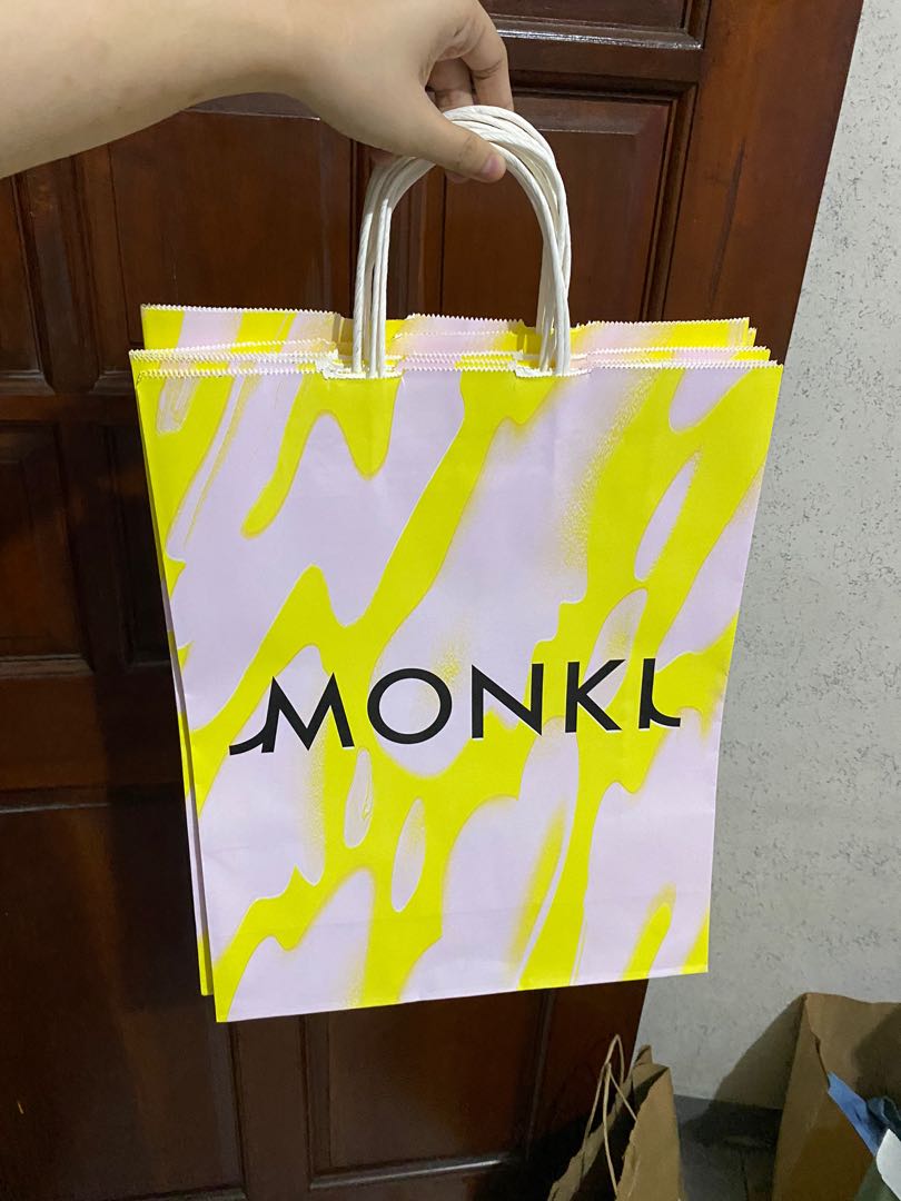 Monki paper bag, Women's Fashion, Bags & Wallets, Tote Bags on Carousell