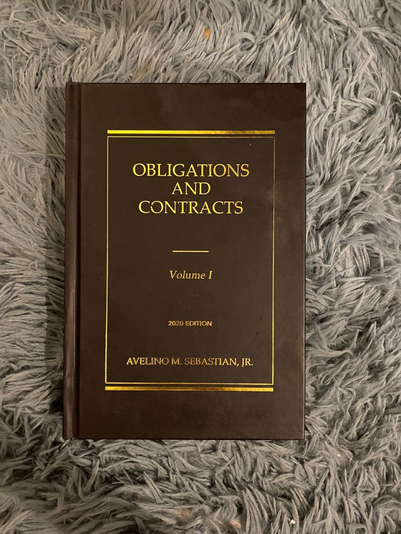 Obligations and Contracts OBLICON by Avelino Sebastian, Hobbies & Toys ...