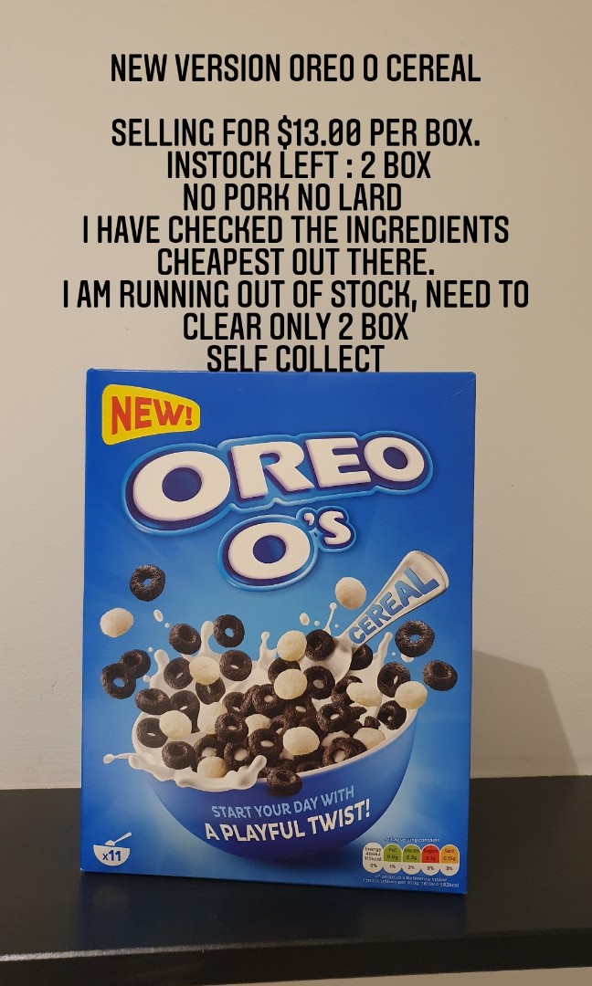 Oreo O cereal ( No Pork No Lard), Food & Drinks, Packaged & Instant ...