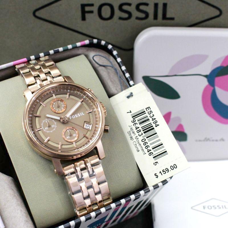 Original 100% Fossil Watch Women ES3494, Fesyen Wanita, Jam Tangan di ...