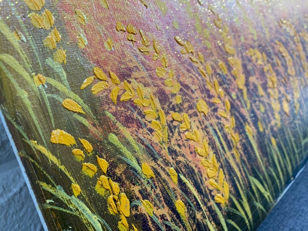 Paddy rice field Oil Painting on canvas, Hobbies & Toys, Stationery ...