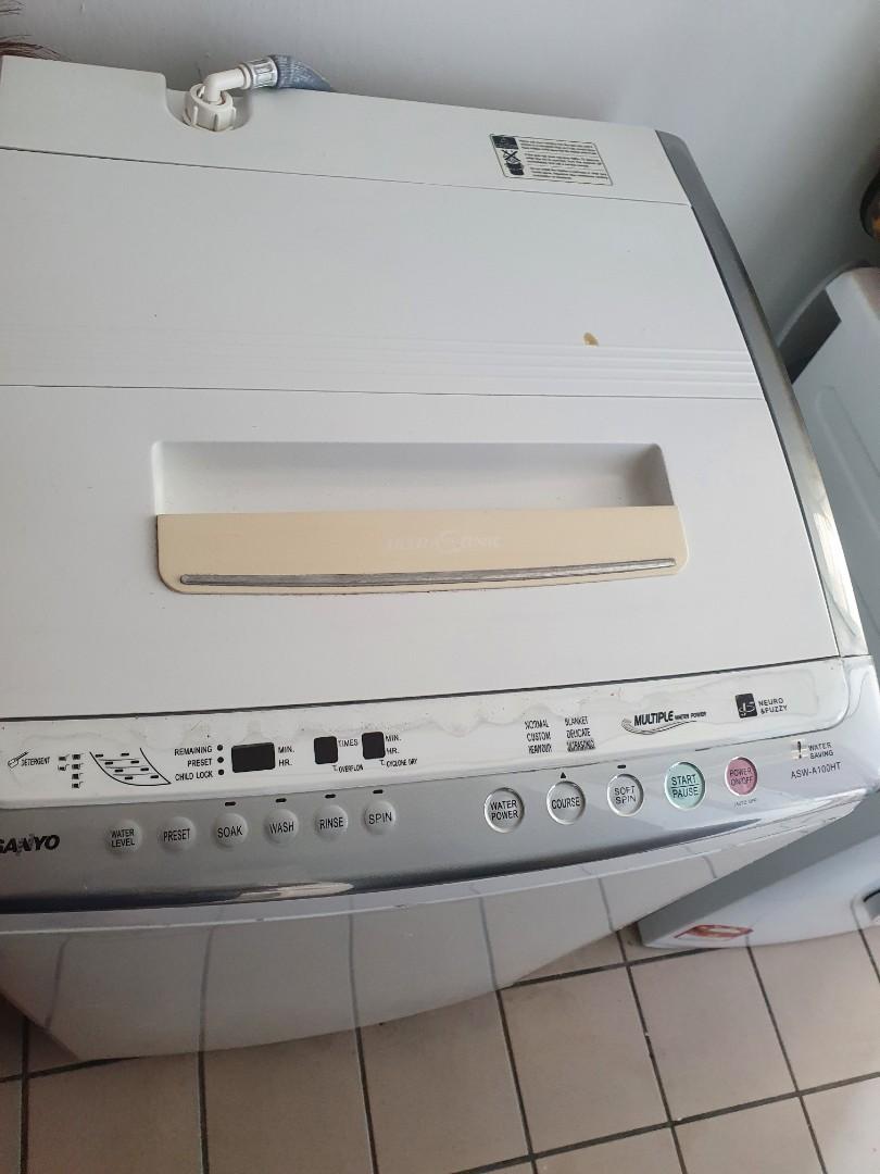Sanyo top load washing machine, TV & Home Appliances, Washing Machines ...