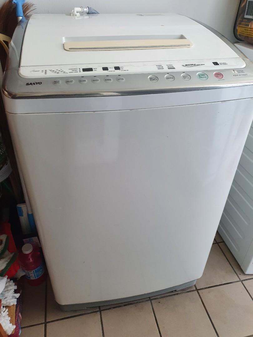 Sanyo top load washing machine, TV & Home Appliances, Washing Machines ...