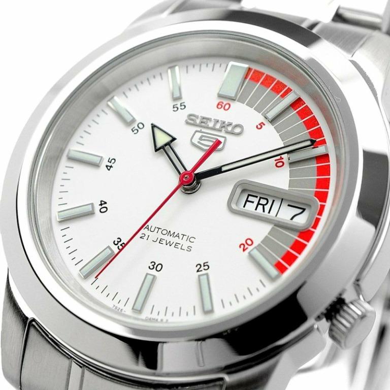 Seiko 5 Sports Speed Racer Stainless Steel Automatic Watch SNKK25 ...