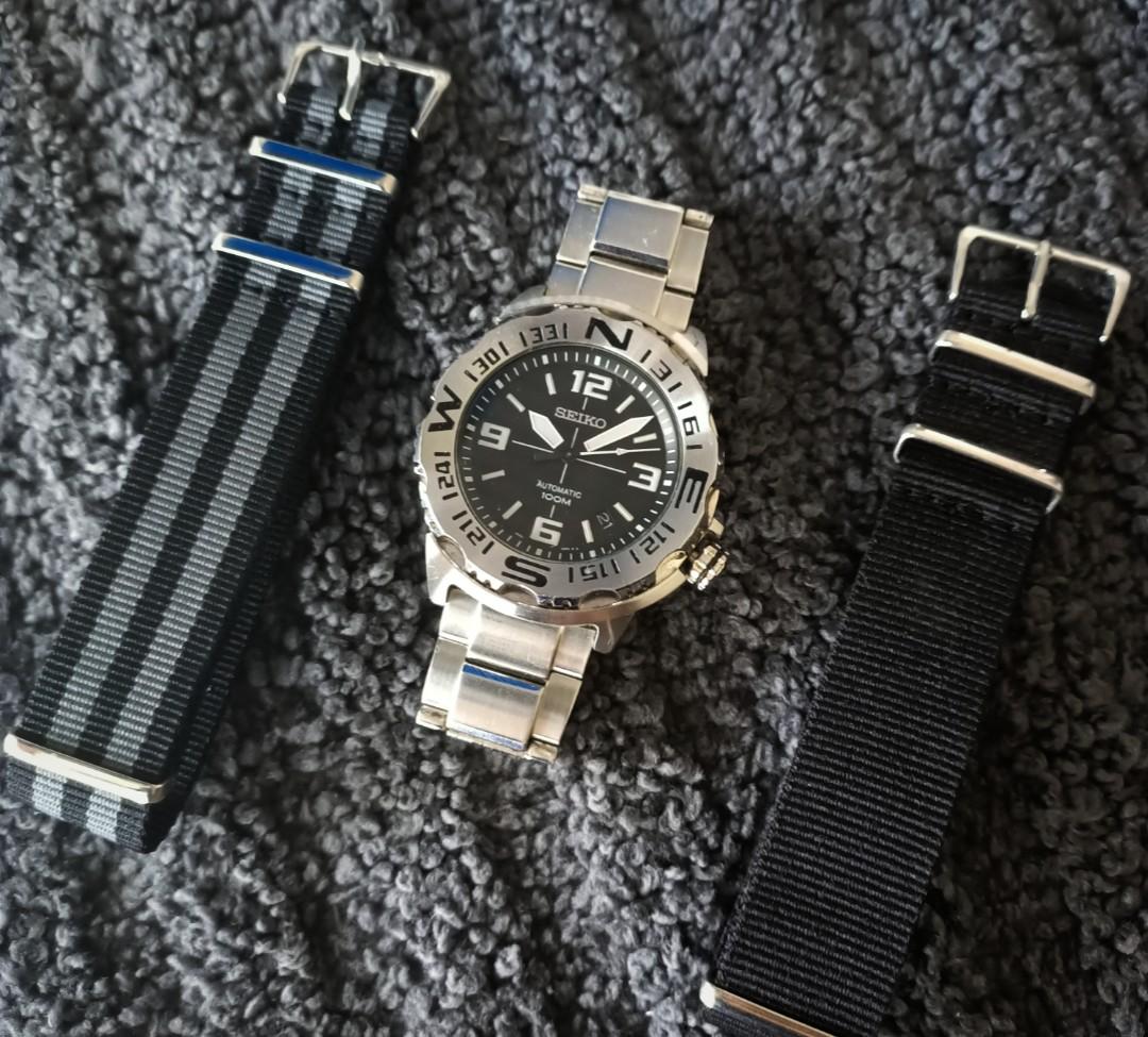 Seiko Field Monster Full Steel Black Automatic Sports Watch SRP441K1 ...