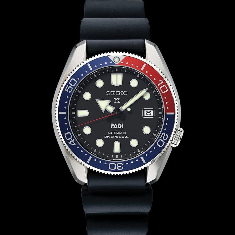 Seiko Prospex PADI Pepsi Automatic 200m Diver's Watch Silicone Strap ...
