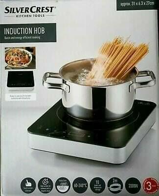 Silvercrest Induction Hob Electric 2000w Portable Digital Touch Screen ...