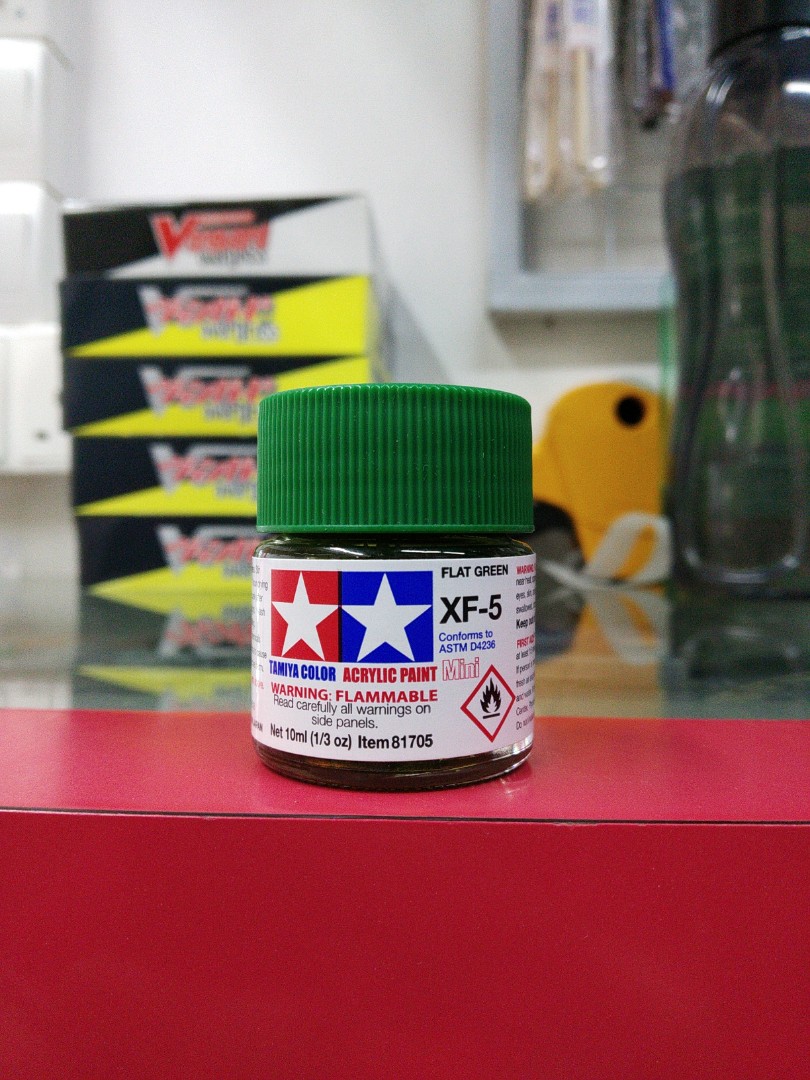 Tamiya XF-5 Flat Green Acrylic Paint Mini, Hobbies & Toys, Stationery ...