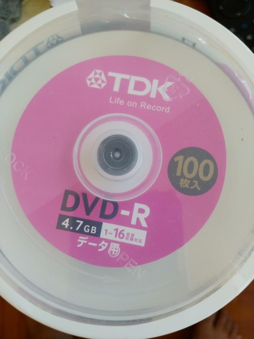 TDK DVD-R 100 枚入 日本版全新未拆, 家庭電器, 電視 & 其他娛樂, 藍光及播放器 - Carousell